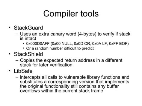 Buffer Overflows Ppt Programming Languages Computing