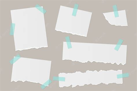 현실적인 찢어진 된 종이 컬렉션 무료 벡터