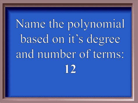 PPT Name That Polynomial PowerPoint Presentation Free Download ID