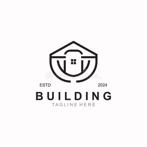 Building Logo Construction Modern Real Estate Symbol For Architecture House And Property Stock