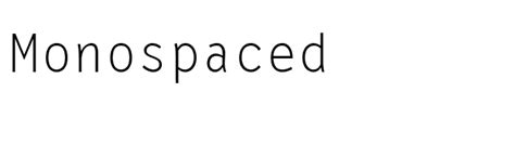 Monospaced Font Fontpalace