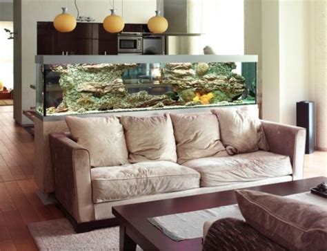 Перегородки с аквариумом для зонирования - 25 Фото интерьеров | Family ...