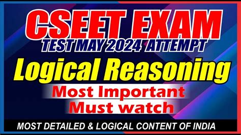 Logical Reasoning Cseet Revision Test By Rohit Sir Cs Nkj Cs Classes 9013878840 Youtube