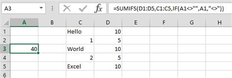 How To Define Excel Sumifs Criteria Considering Any Text And Numbers Stack Overflow