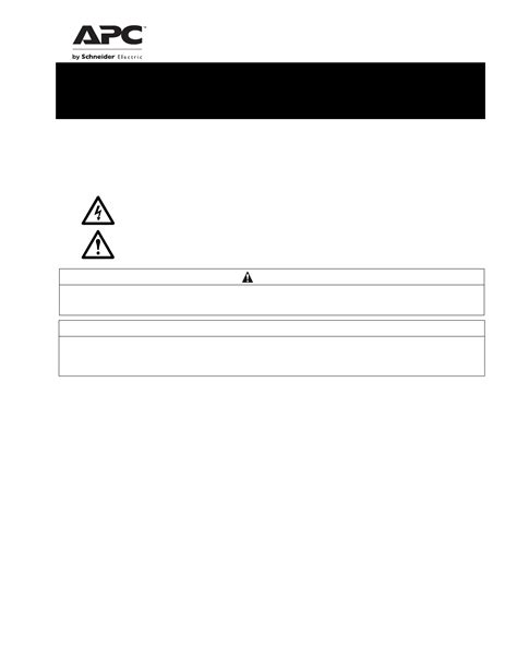 APC Smart UPS SRT10KRMTF User Manual English 16 Pages