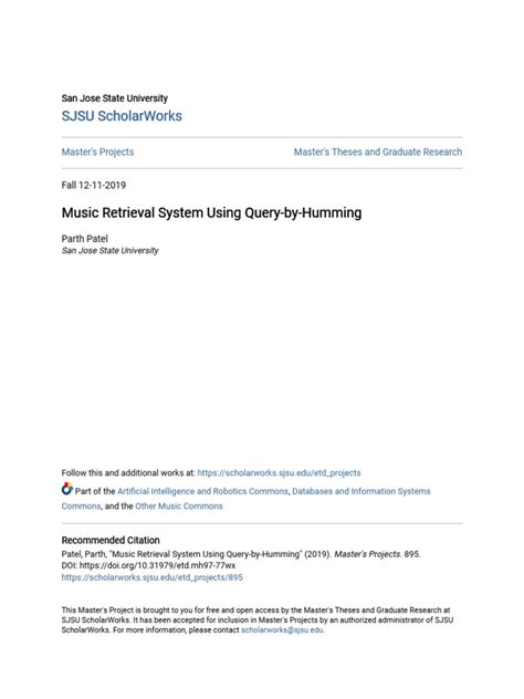 Music Retrieval System Using Query By Humming Pdf Deep Learning Information Retrieval