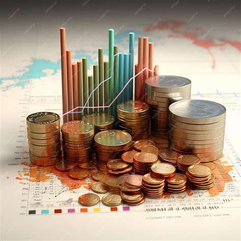 Premium Photo Money And Graph Icon Octane Rendered Style Premium Photo Money And Graph Icon Octane Rendered Style