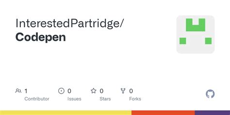 Github Interestedpartridgecodepen