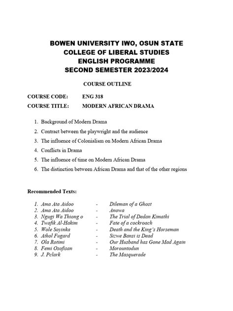 Course Outline Eng 318 And Eng 336 Pdf Books Literacy