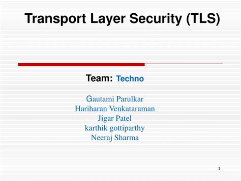 Ppt Transport Layer Security Tls Powerpoint Presentation Free