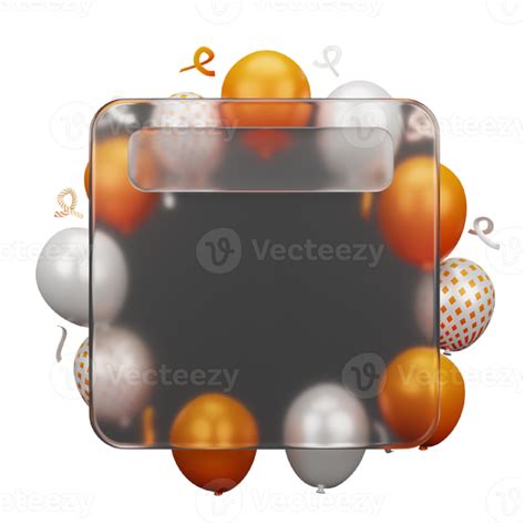 Glassmorphism Design With Balloon Shapes 44571608 Png