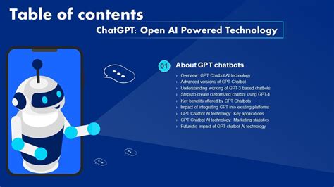 Chatgpt Open Ai Powered Technology Table Of Contents Chatgpt Ss V Ppt Example