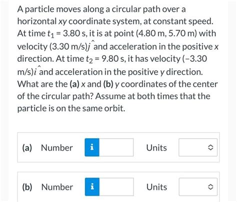 Solved A Particle Moves Along A Circular Path Over A Chegg