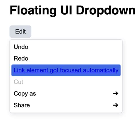 Linkbutton Got Focused Automatically Inside Dropdown Menu · Issue 2126 · Floating Uifloating