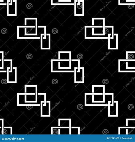 Geometric Seamless Pattern Abstract Background With Square Shape Elements Stock Vector