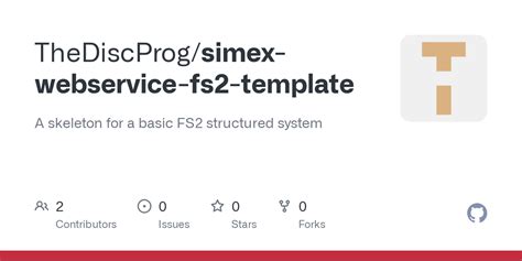 Github Thediscprog Simex Webservice Fs Template A Skeleton For A