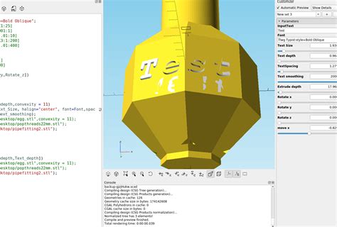 D Part Design With OpenScad Text On Difficult Objects