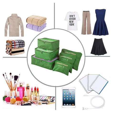 Органайзер за пътуване Quasar And Co комплект 6 части Зелен Emag Bg