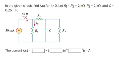 solved in the given circuit find ix t ﻿for t 0 ﻿let