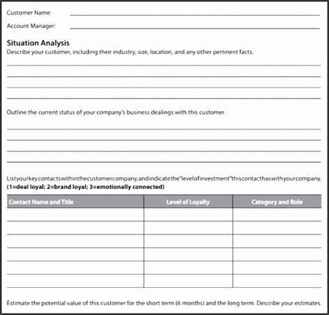 Sales Account Mapping Template