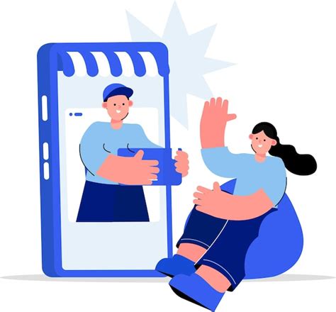 Premium Vector Shopping Order Delivery Illustration