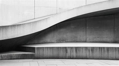 Curved Concrete Architecture Premium Ai Generated Image