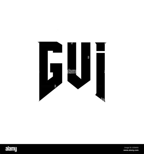 Gui Letter Logo Design For Technology Company Gui Logo Design Black