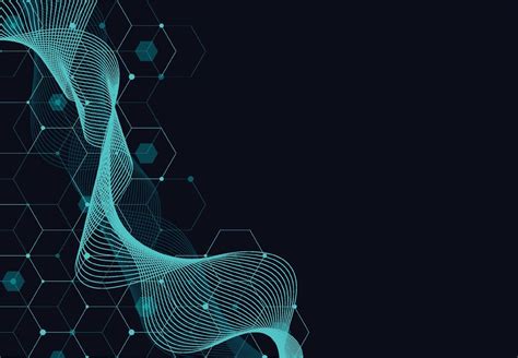 Abstract Hexagonal Molecular Structures In Technology Background And