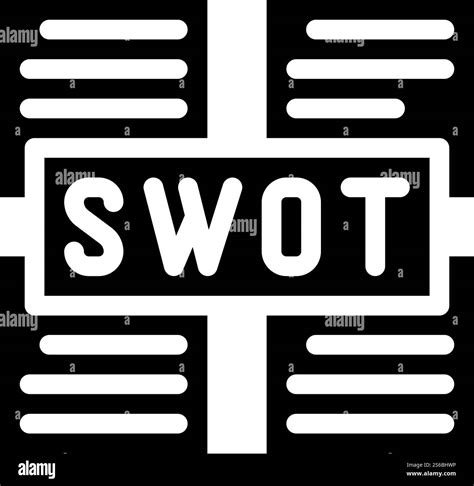 Swot Analysis Glyph Icon Vector Swot Analysis Sign Isolated Contour