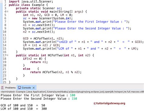 Java Program To Find Lcm Of Two Numbers