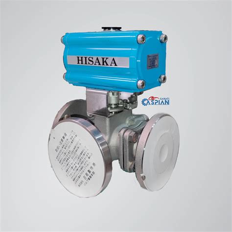 شیر توپی سه راهه اکچیتور دار Three Way Ball Valve With Actuator