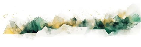 소셜 미디어 배너 생성 Ai 이미지의 배경으로 ⁇ 거리는 기하학적 모양과 혼합된 추상적인 수채화 예술작품 프리미엄 Ai 생성 이미지