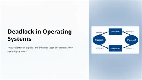 deadlock in operating systems pptx os os ppt