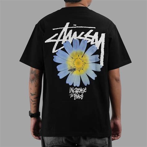 Stussy Itp Flower Black Tee Black Tee T Shirt Flowers Stussy