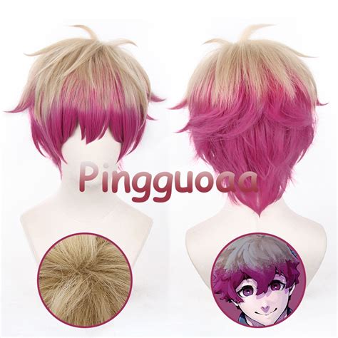Anime Blue Lock Alexis Ness Cosplay Wig 30cm Linen Rose Red Short Wigs