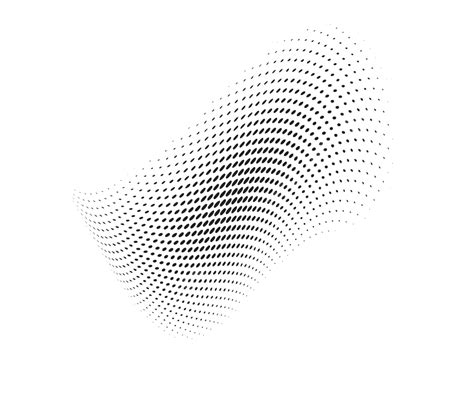 Halftone Dotted Abstract Background Circularly Distributed Half Halftone Vector Monochrome