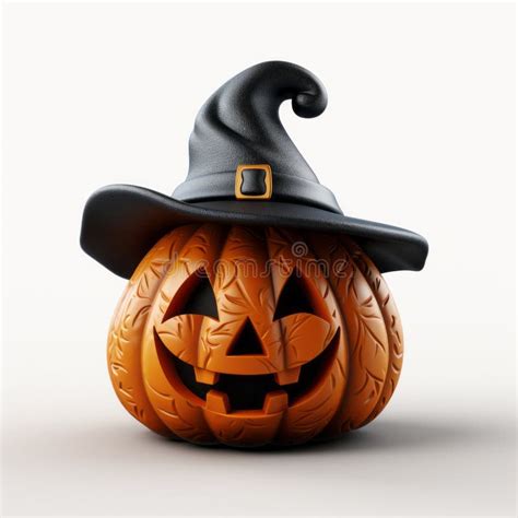 Cute Presidents Day Witch Pumpkin 3d Scan With Wizard Hat Stock Illustration Illustration Of