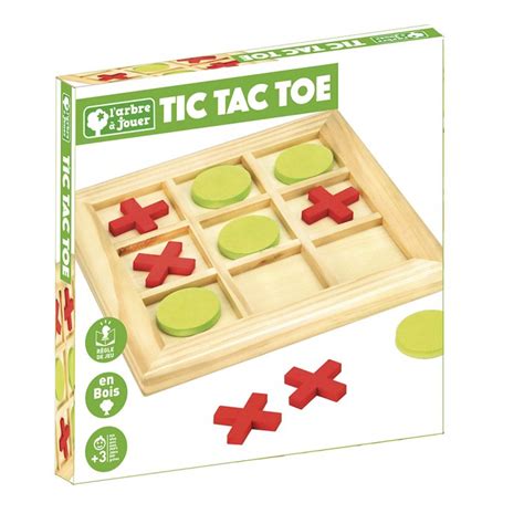 Jeu Du Tic Tac Toe En Bois Pièces Et Plateau En Bois