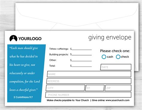 Tithe Envelope 1007 Disciplepress Memorial And Funeral Printing