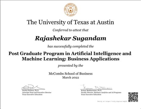 Rajashekar Sugandam On Linkedin Utaustin Utaustin Greatlearning Artificialintelligence