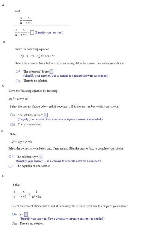 Solved Add X 4 Simplify Your Answer X 4 Solve The