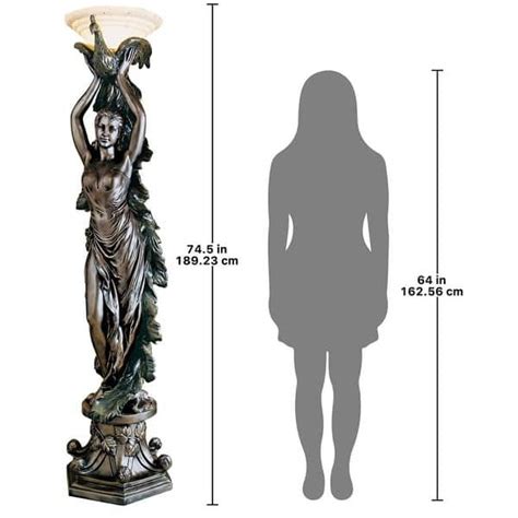 Design Toscano The Peacock Goddess Torchiere Floor Lamp Bed Bath