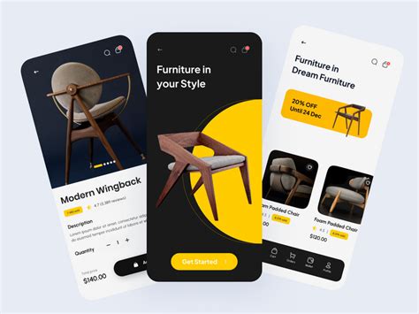 Furniture Shop Mobile App Ui Kit By Ux Lab ~ Epicpxls