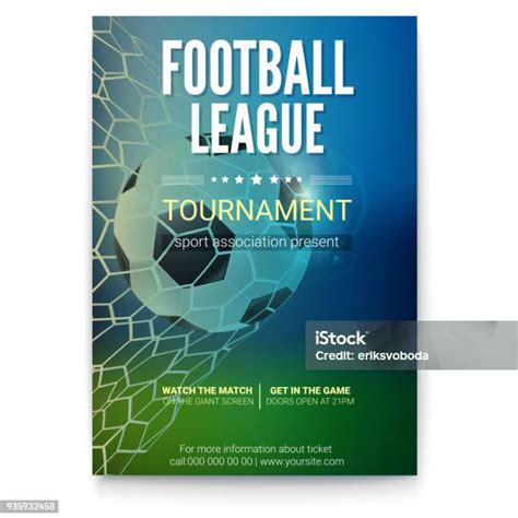 축구 게임 일치 그물 망에 공을 목표 순간 목표의 시간에 게임 공입니다 축구 또는 축구 게임 대회 선수권 대회 배너 및 초대장 3d 그림에 대 한 포스터 축구에 대한 스톡