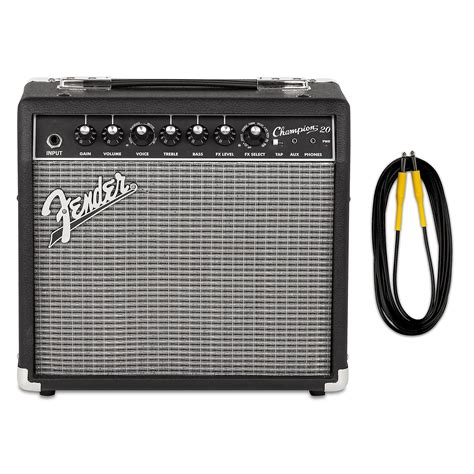 Fender Champion 20 Guitar Combo Amp With 20 Instrument Cable Guitar