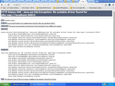 Solved Problem In Getting Connection For Jdbc Application Sap Community