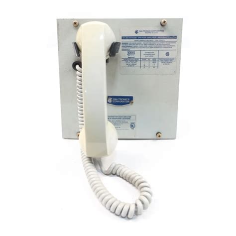 Gai Tronics 701 User Manual Pdf Download Manualslib