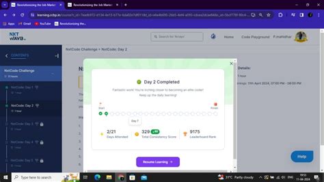 P Mahidhar Reddy On Linkedin Nxtwave Day2