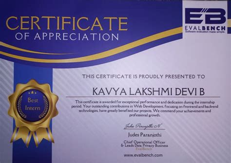 Kavya Lakshmi On Linkedin Webdevelopment Internshipsuccess