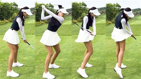 예술적인 축복의 골프스윙 Klpga 프로 강다나 미녀골퍼의 골프스윙 Youtube